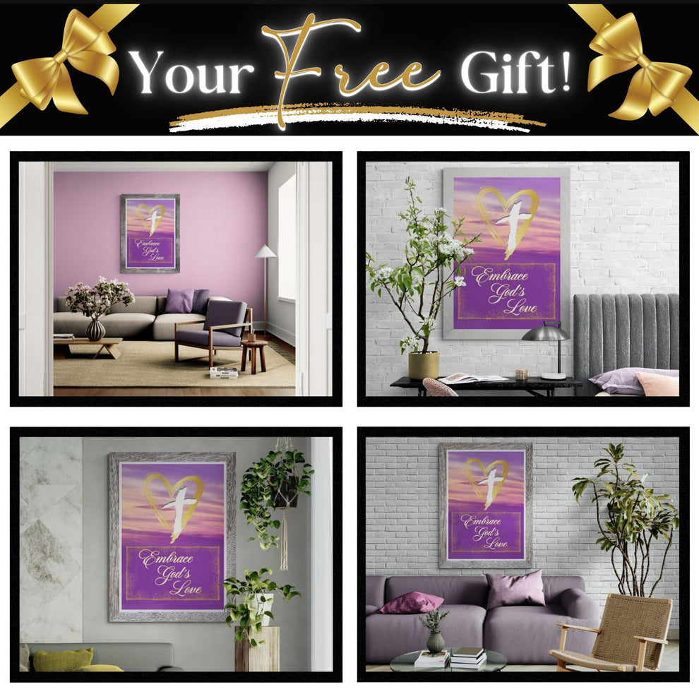 Psalm 51:10 Create in Me a Pure Heart Poster Print Renew a Steadfast S – Embrace God's Love