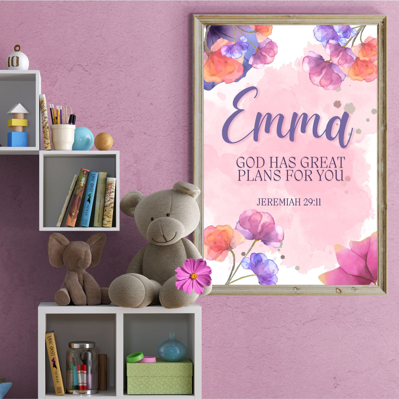 Jeremiah 29:11 Poster Print God Has Great Plans For You Personalized C ...