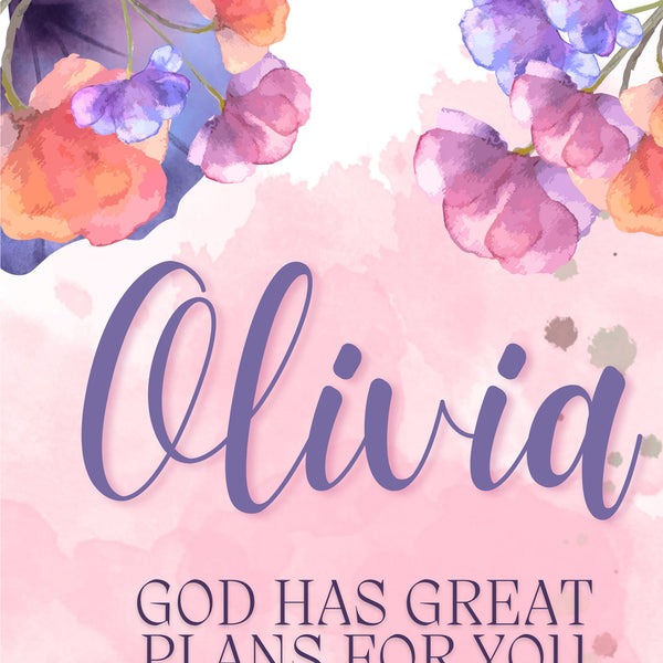 Jeremiah 29:11 Poster Print God Has Great Plans For You Personalized C ...