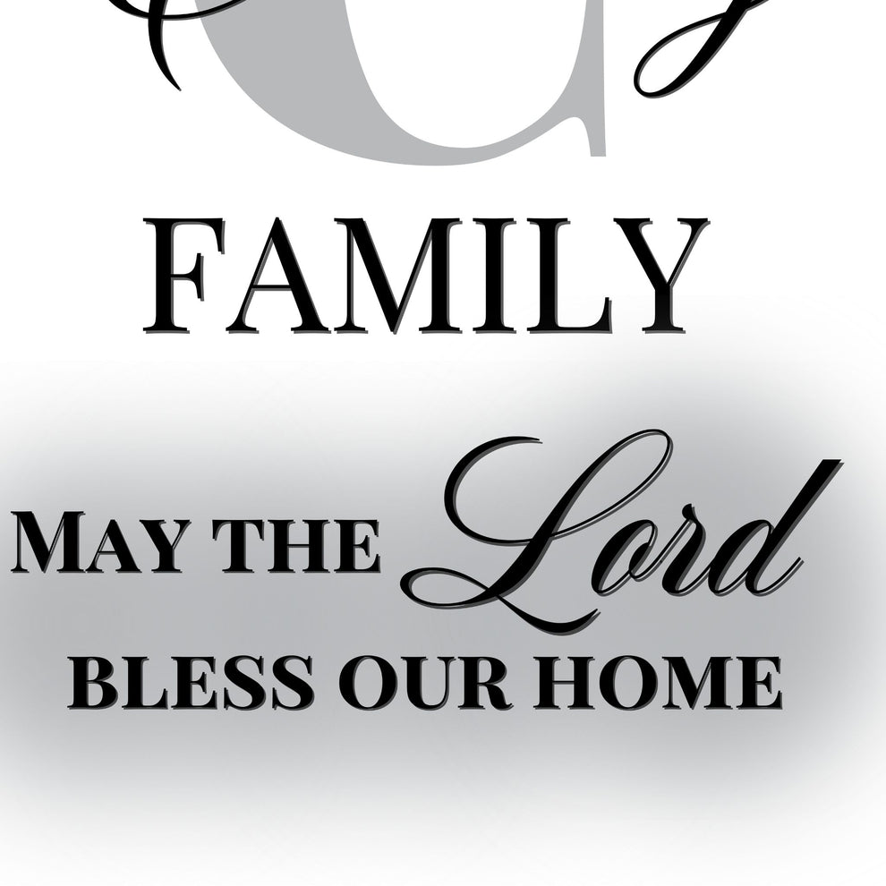 Personalized Custom Made Last Name Sign Christian Wall Art Lord Bless ...