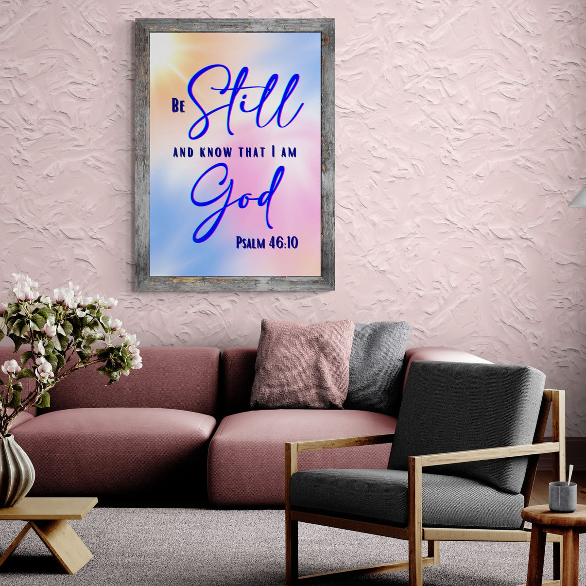 Psalm 46:10 Bible Verse Print Christian Wall Art Be Still and Know Sig ...