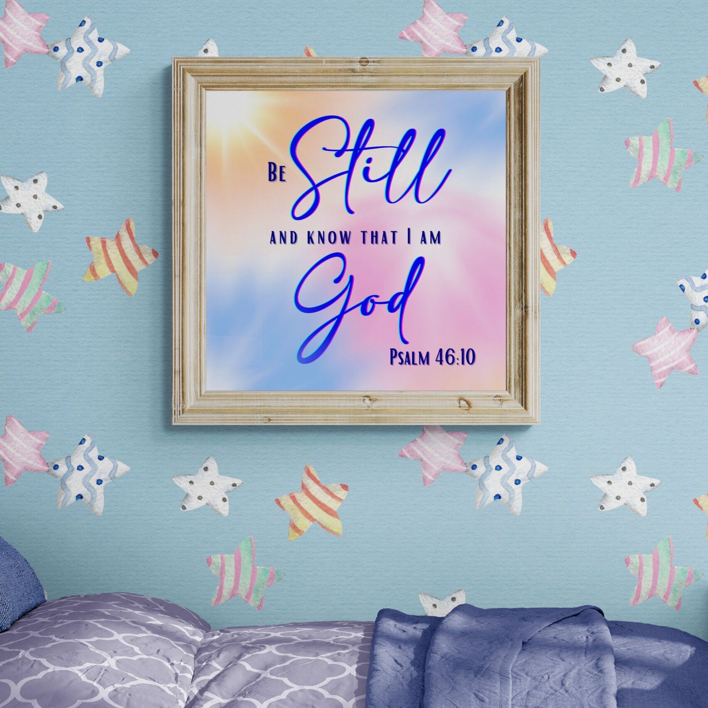 Psalm 46:10 Bible Verse Print Christian Wall Art Be Still and Know Sig ...
