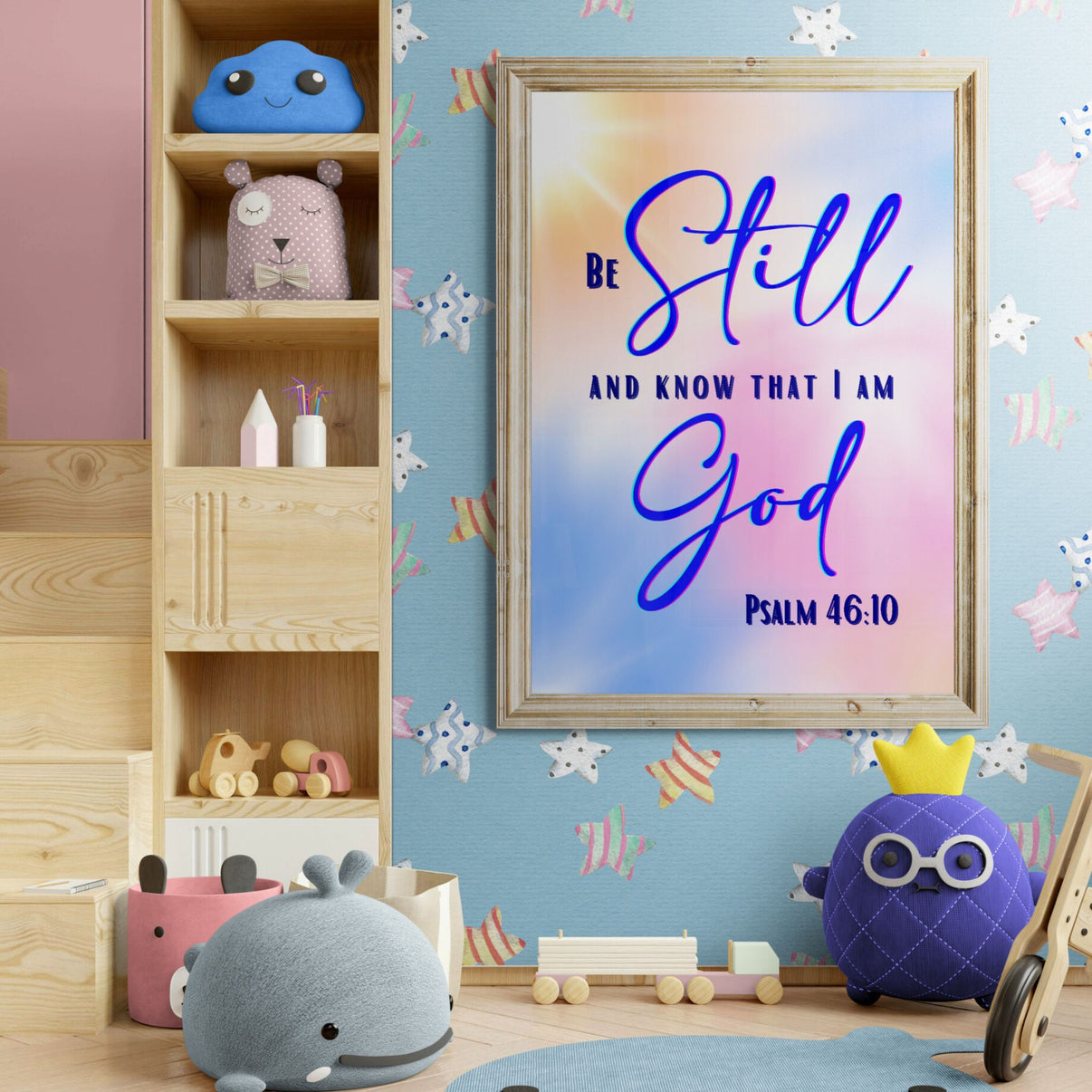 Psalm 46:10 Bible Verse Print Christian Wall Art Be Still and Know Sig ...