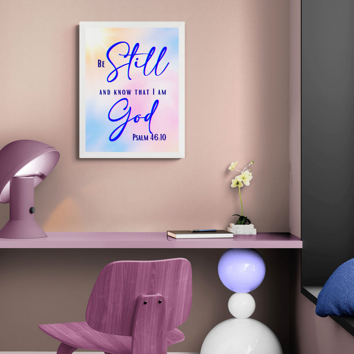 Psalm 46:10 Bible Verse Print Christian Wall Art Be Still and Know Sig ...