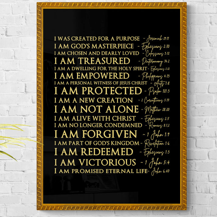 I was Created For a Purpose Christian Wall Art Bible Verse Print God's ...