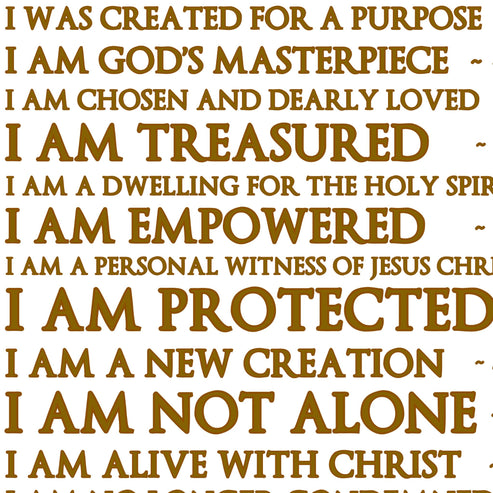 I was Created For a Purpose Christian Wall Art Bible Verse Print God's ...
