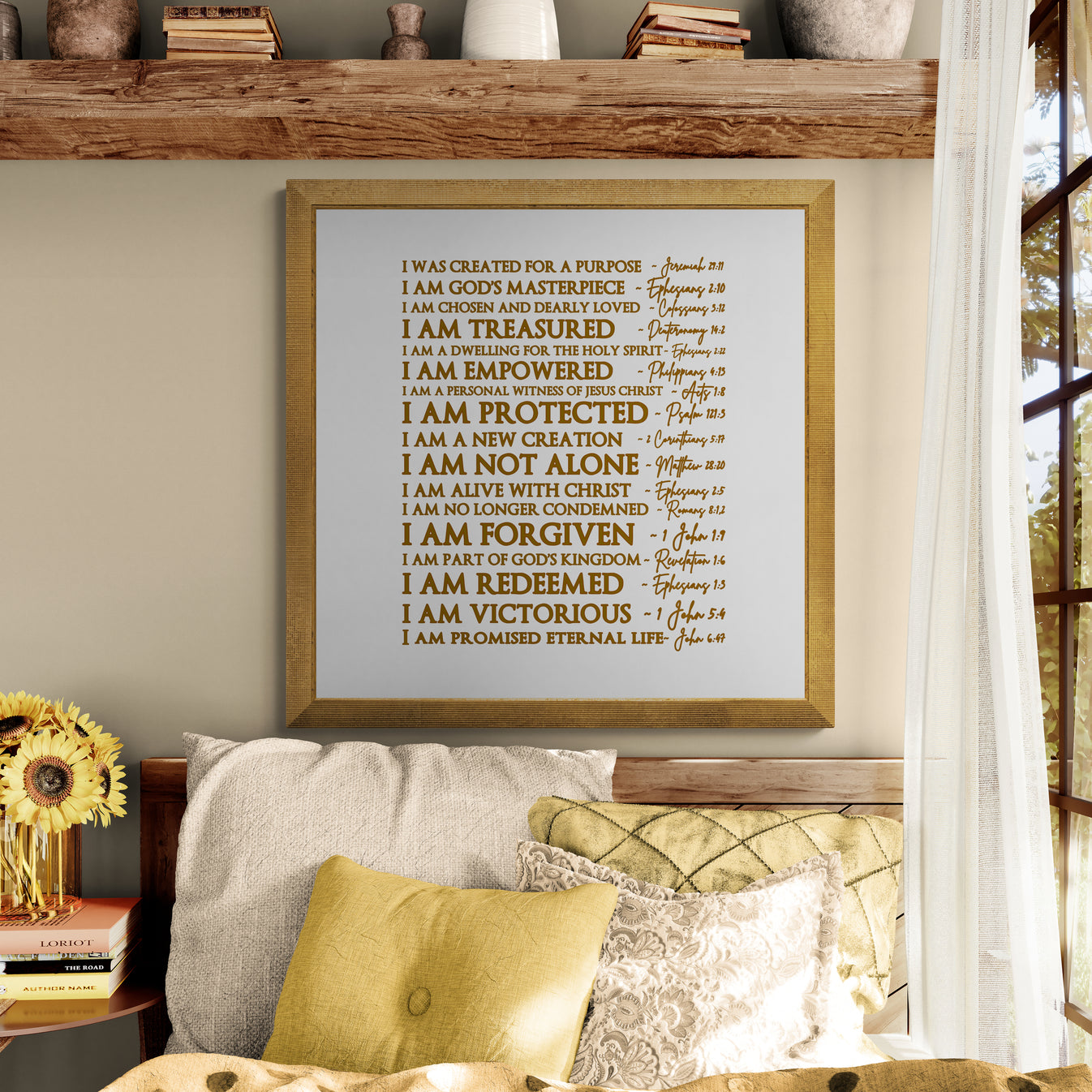 I was Created For a Purpose Christian Wall Art Bible Verse Print God's ...